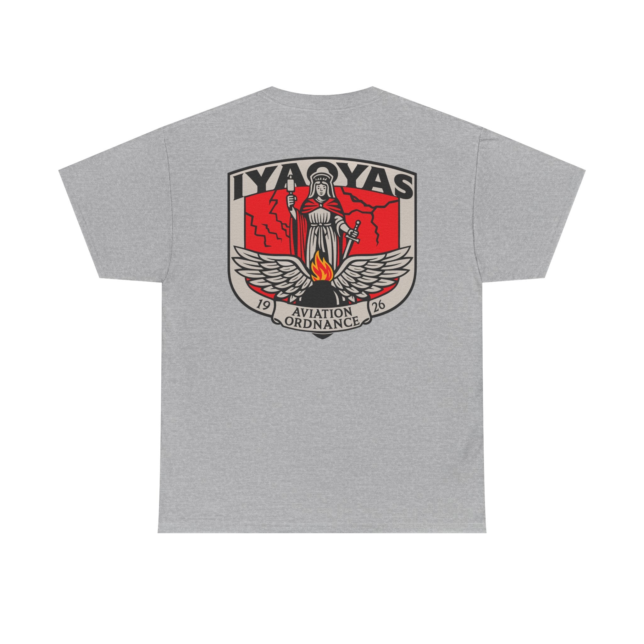 Saint Barbara Shield Aviation Ordnance Heritage Tee – AAO Chapter 34